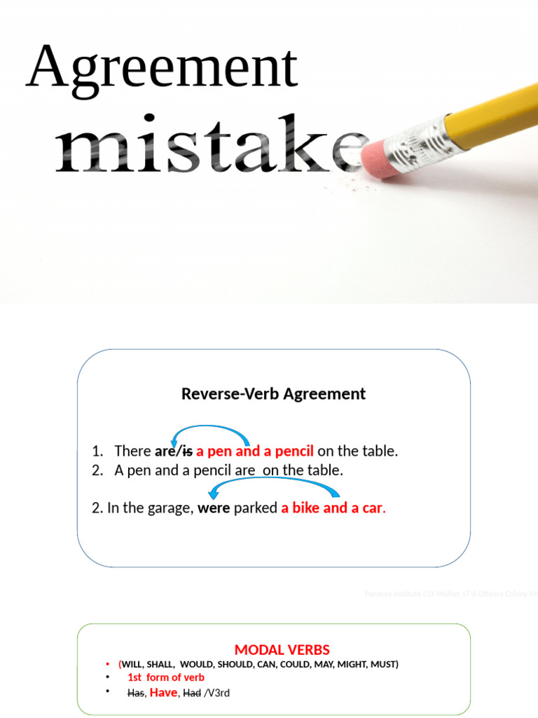3. Lecture 6 (1) Agreement Mistakes | PDF | English Language | Grammatical Number