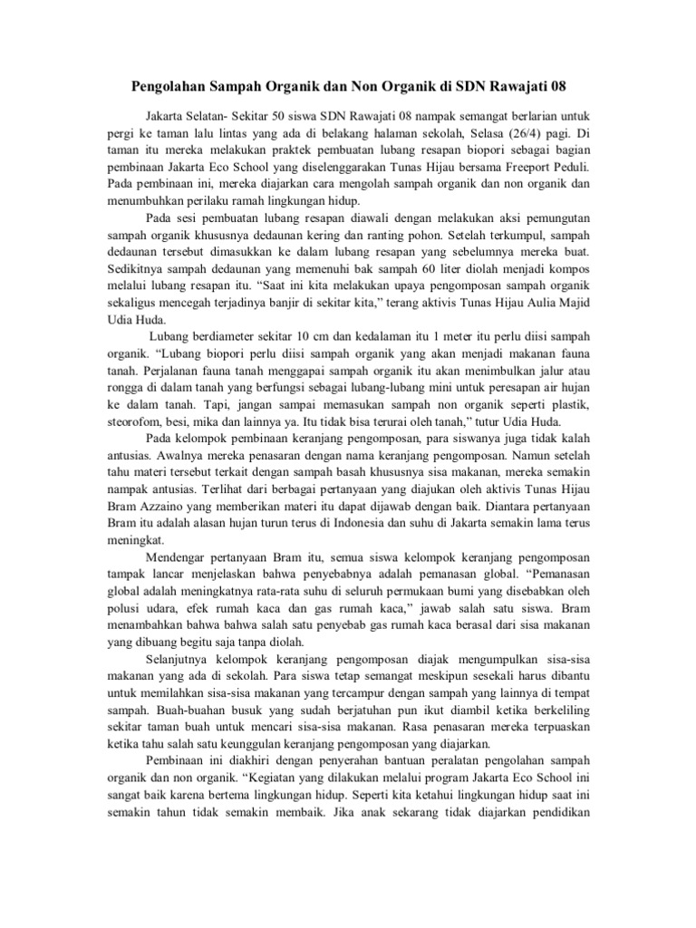 Artikel Sampah (BWT Mamah) | PDF