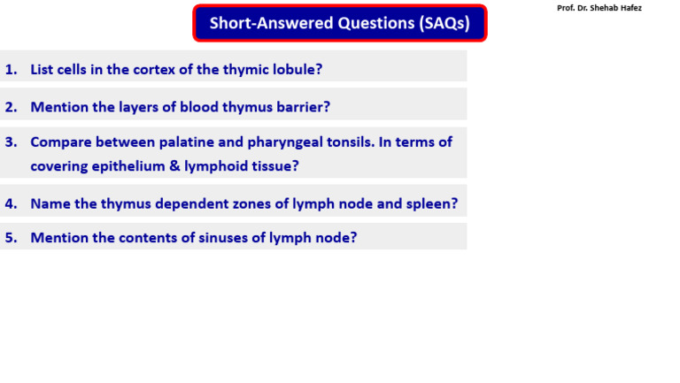 Short-Answered Questions (Saqs) | PDF