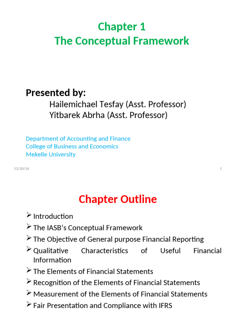 Ch 1 The Conceptual Framework Pdf International Financial