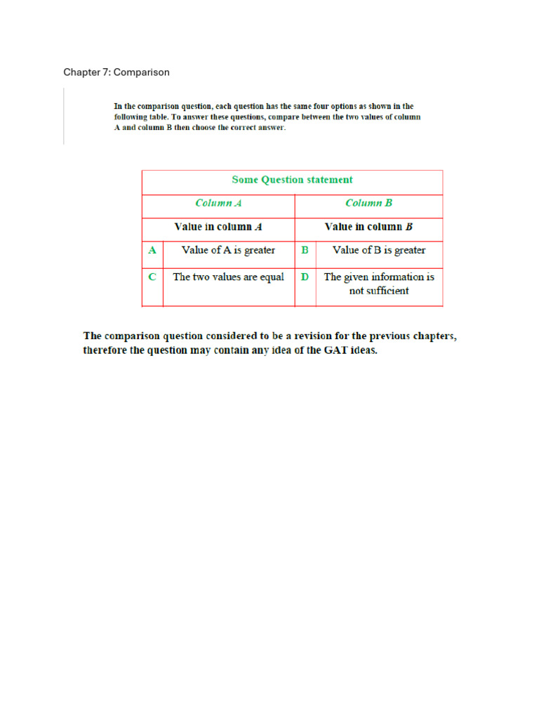 Ch7 Comparison | PDF
