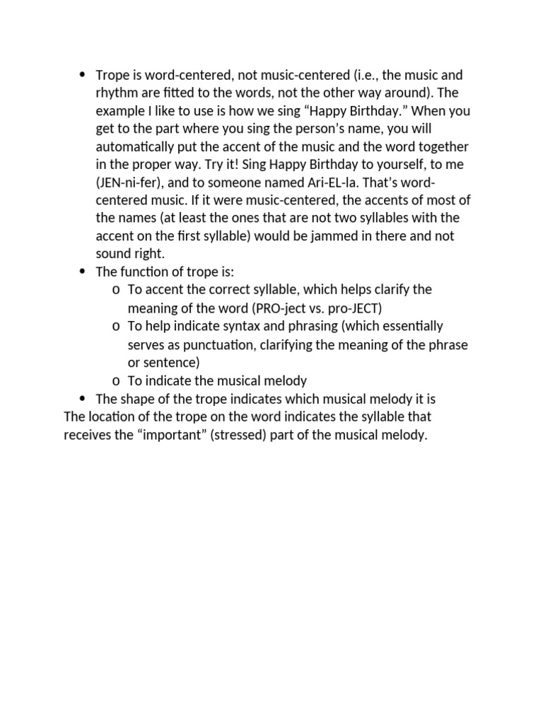Trope Concept Summary | PDF