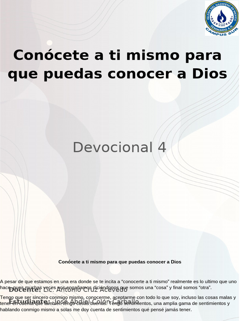 Devocional 4 | PDF