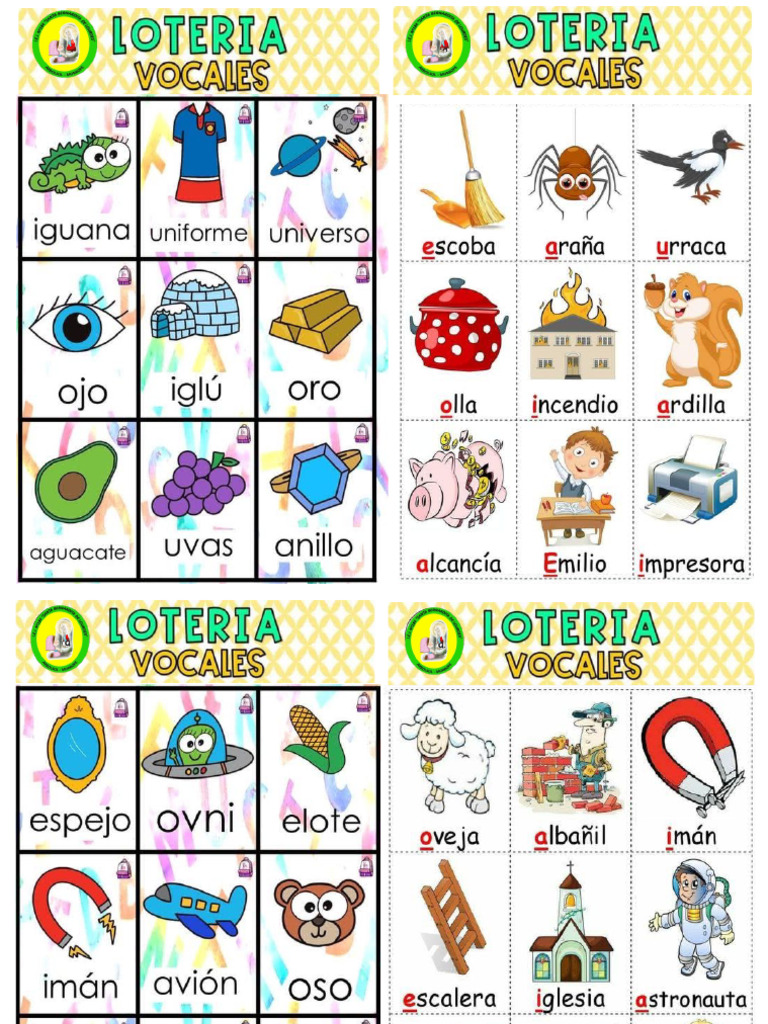 Bingo Numeros y Vocales | PDF