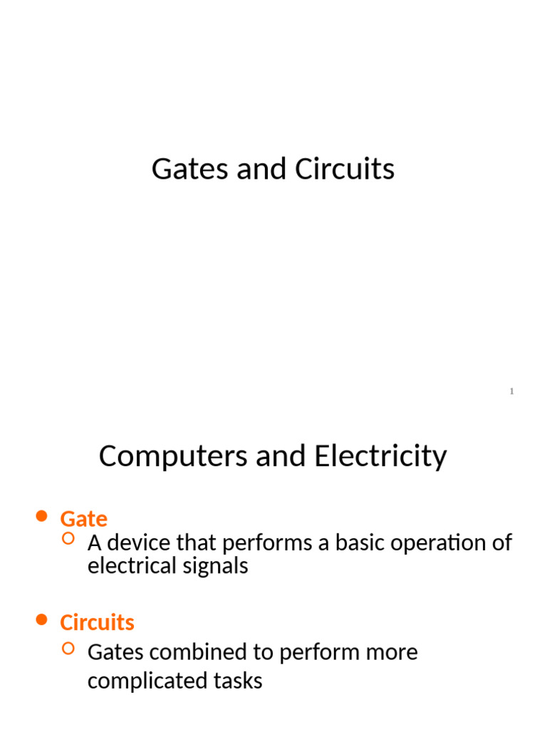Gates and Circuits Explained | PDF | Logic Gate | Electronic Circuits