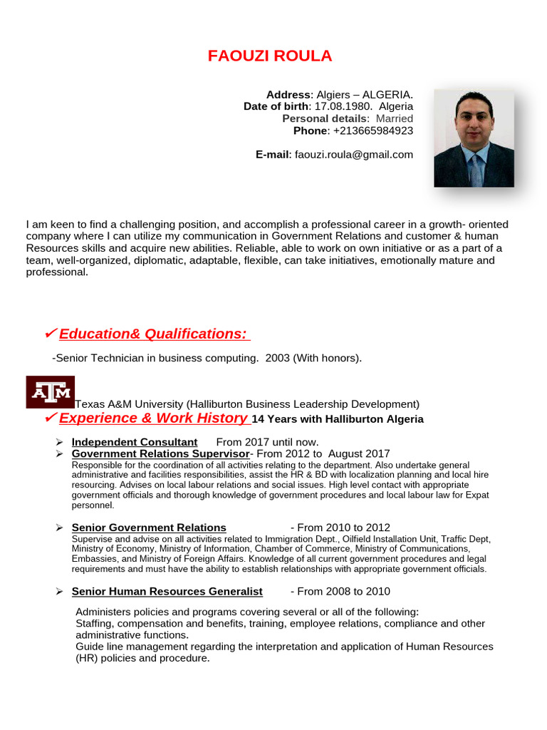 CV In English | PDF | Human Resource Management | Business