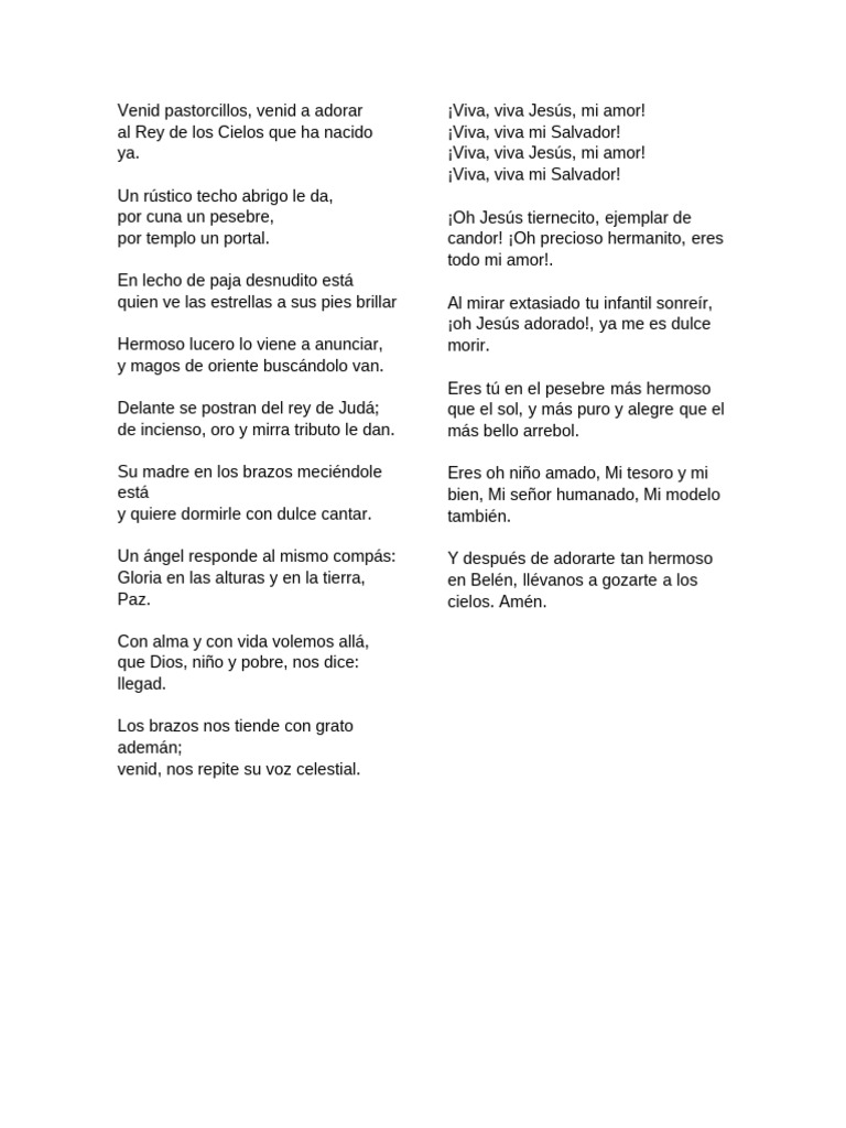 Venid Pastorcillos | PDF