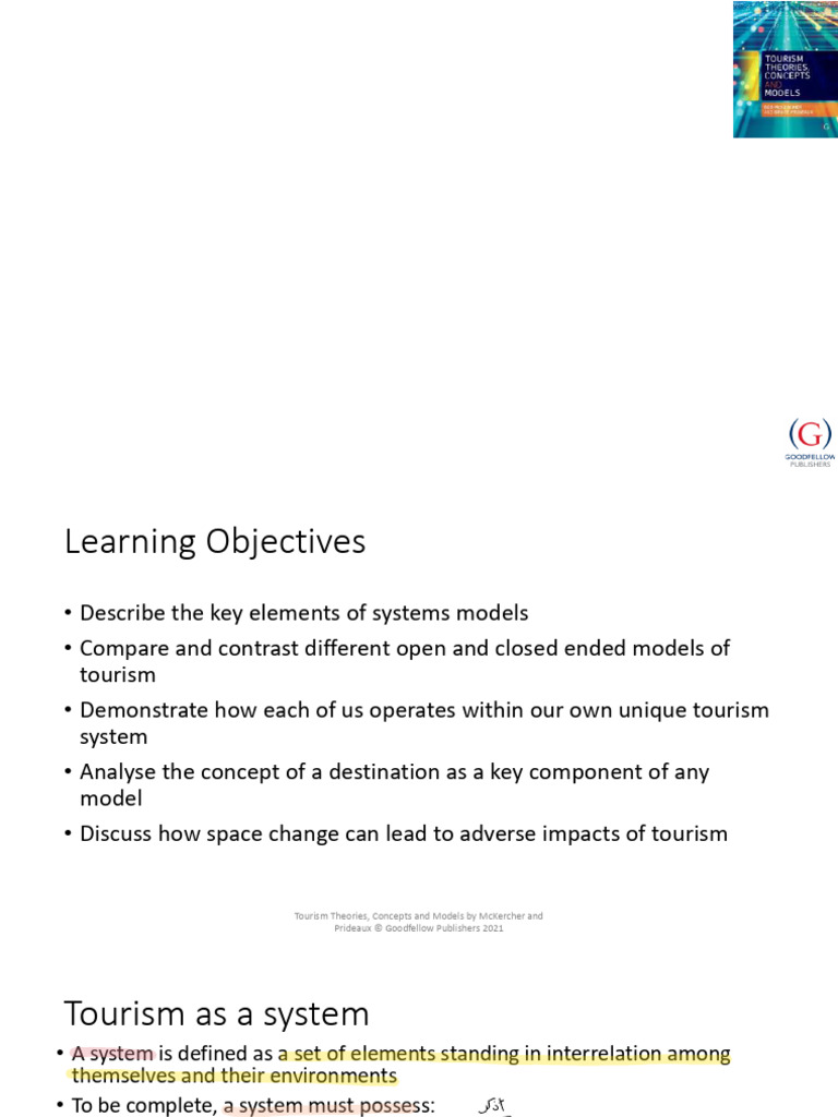 Chapter 2 The Tourism System-1 | PDF | System | Tourism