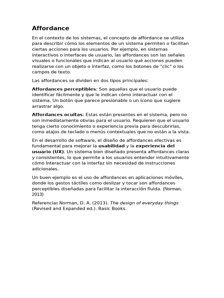 Affordance - ModeloConceptual | PDF | Interfaces gráficas de usuario ...