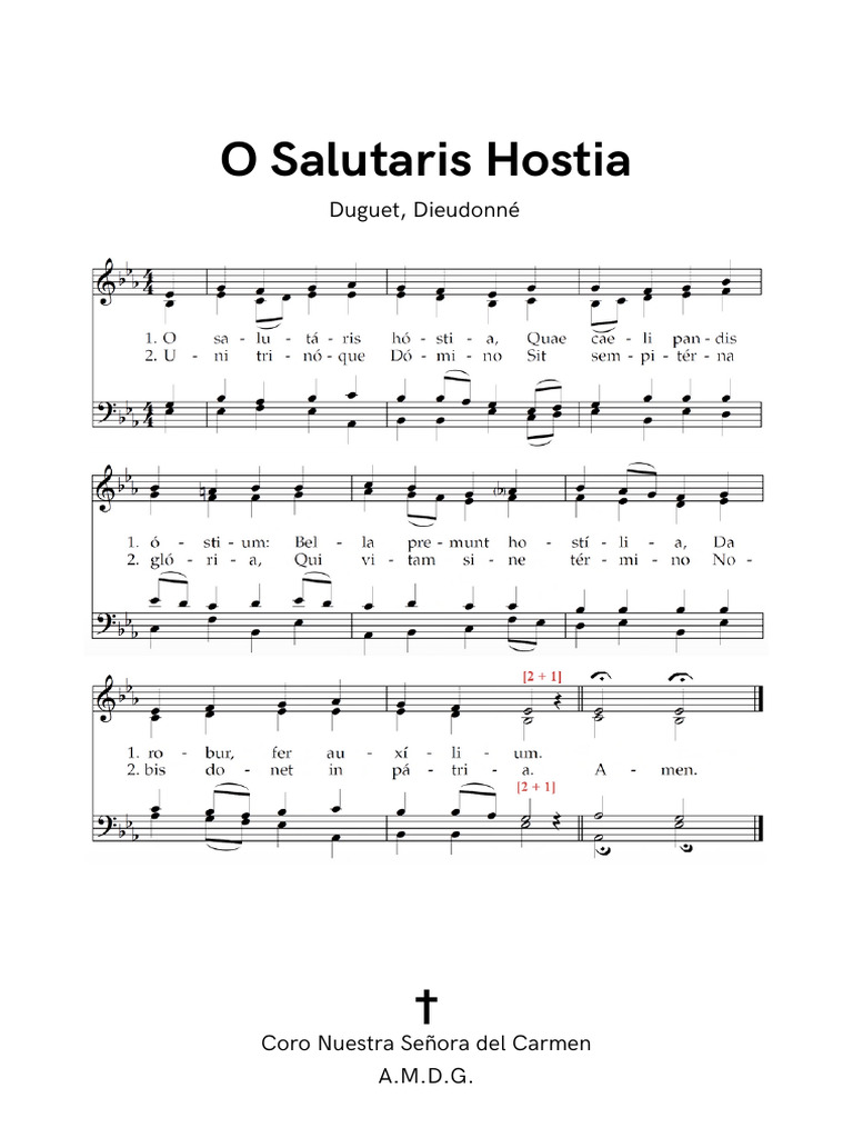 O Salutaris Hostia | PDF