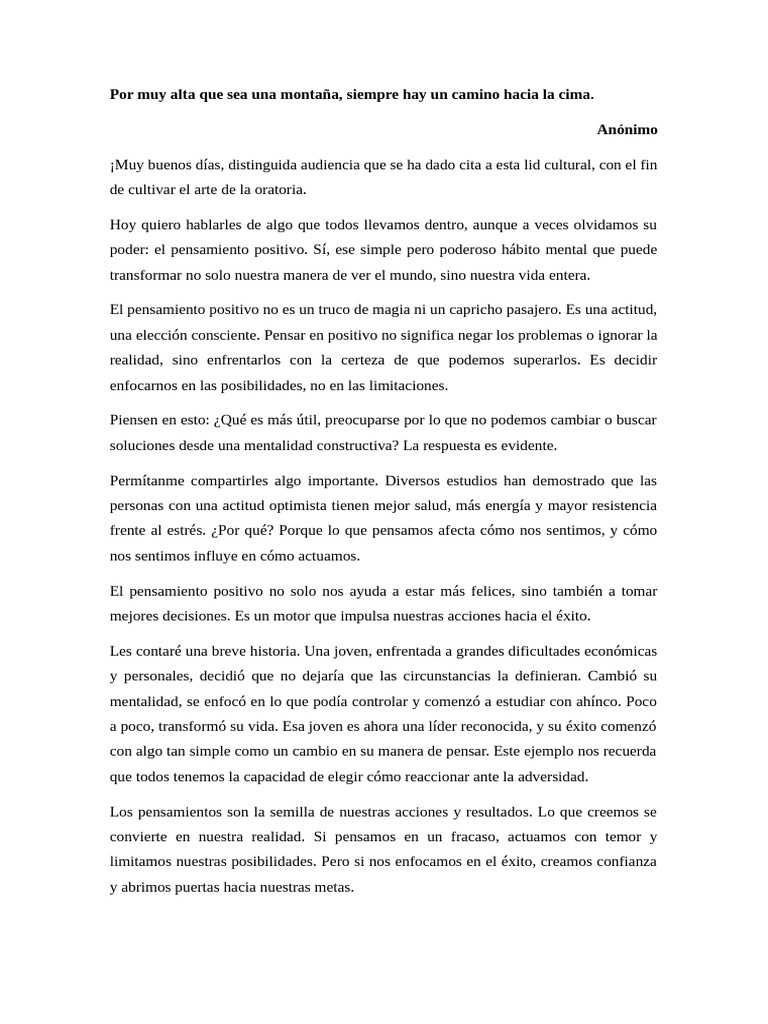 9no El Pensamiento Positivo Cambia Tu Vida | PDF | Pensamiento | Optimismo