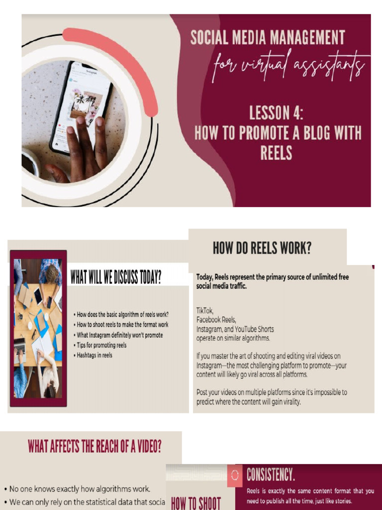 SSM Module 4 - How To Promote With Reels | PDF