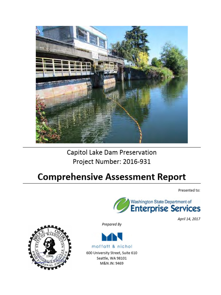 Capitol Lake Dam Comprehensive Assessment Report April 2017 | PDF ...