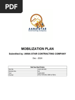Mobilization Plan | PDF | Project Manager | Project Management
