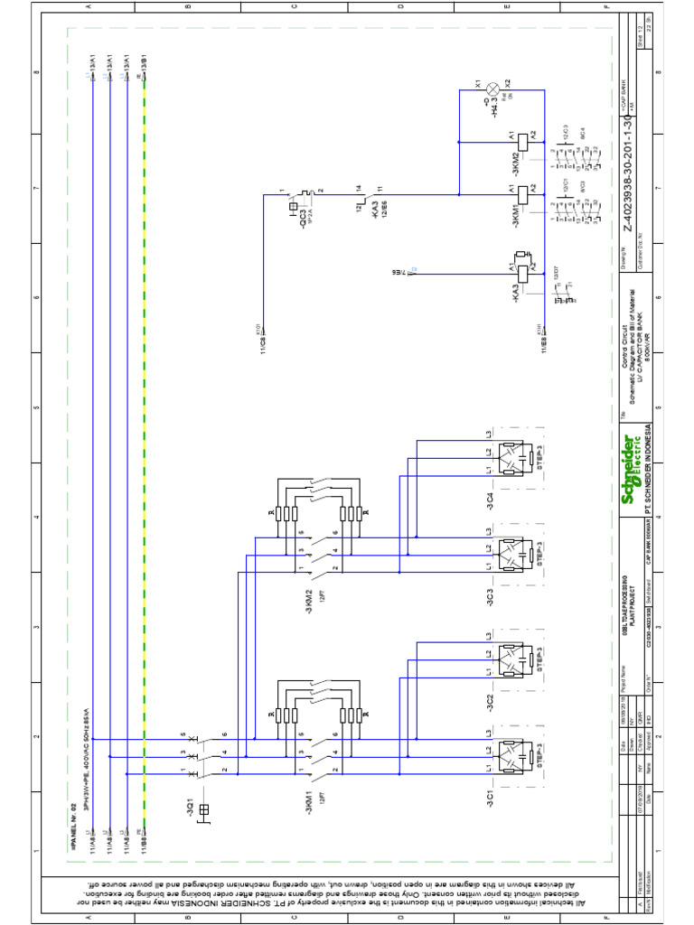 Typical Schematic Drawing For LV Cap Bank Indoor | PDF