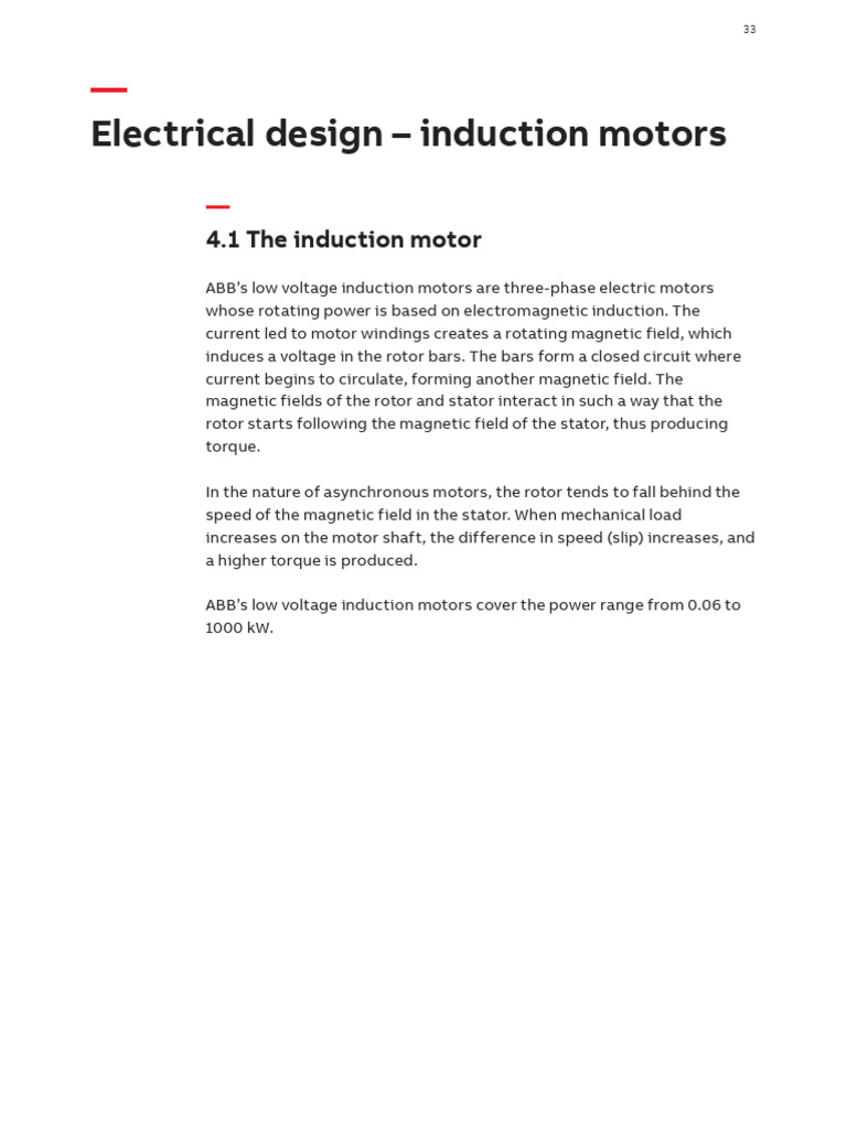 ABB Electrical Design Motor Guide REV D | PDF | Torque | Physical Phenomena