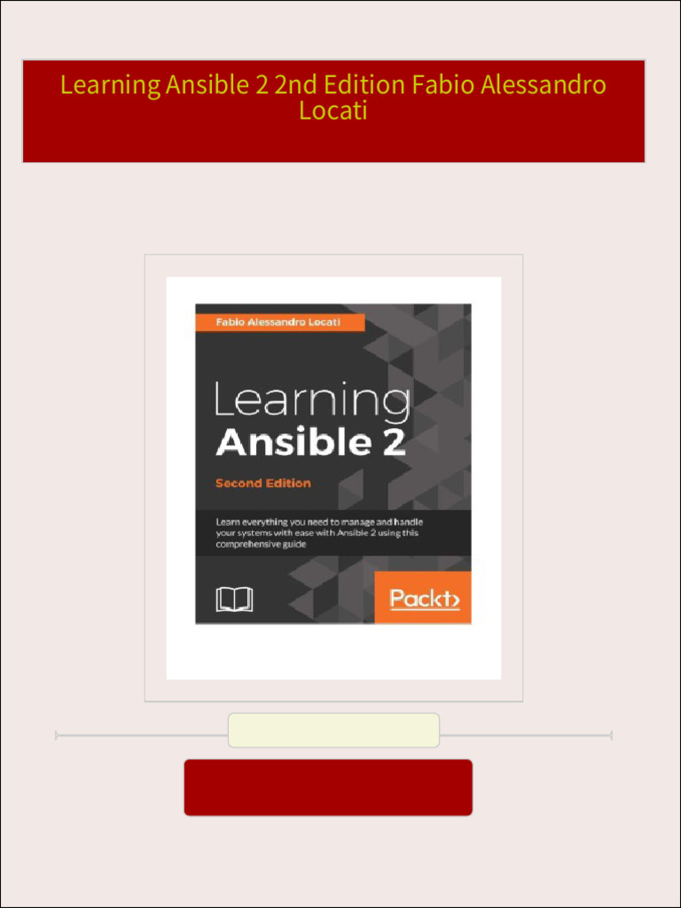 Learning Ansible 2 2nd Edition Fabio Alessandro Locati 2024 Scribd Download | PDF | Secure Shell ...