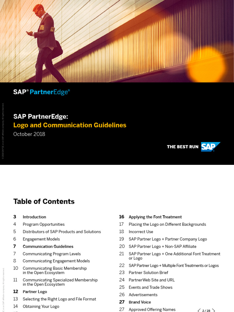 Sap Partneredge Logo and Communication Guidelines Oct2018 | PDF | Typefaces | Logos
