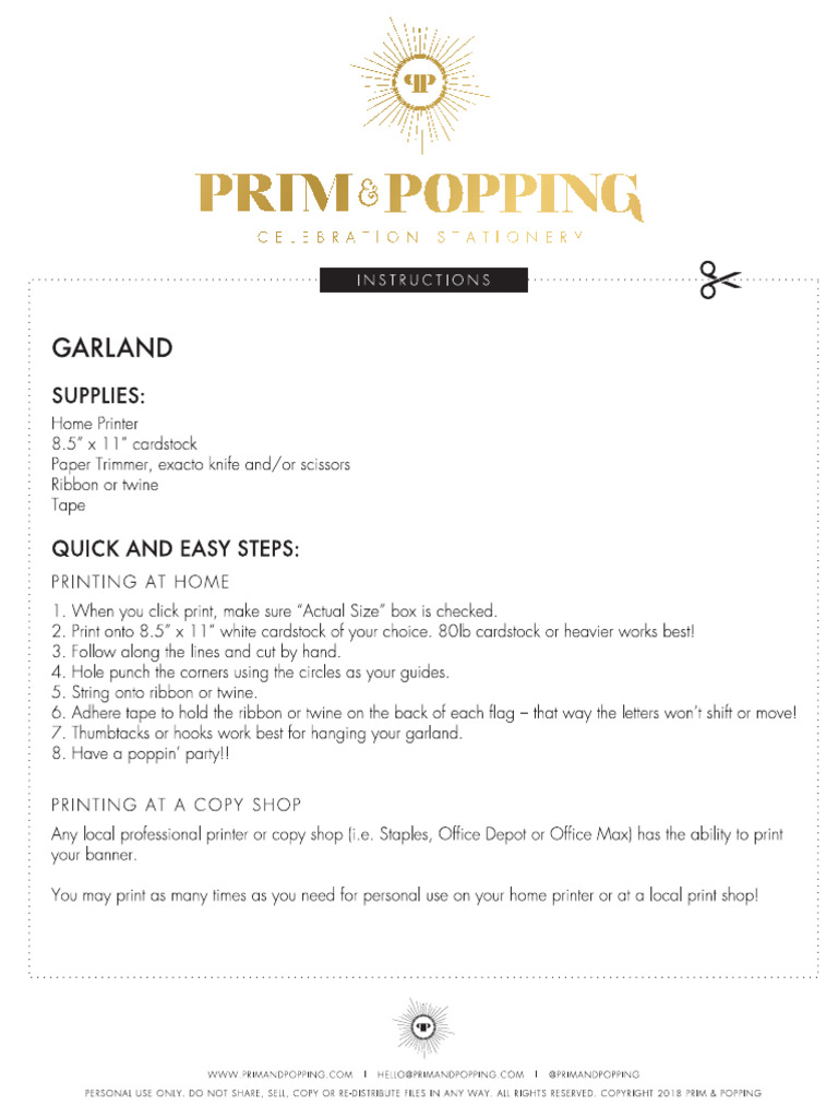 Garland Instructions | PDF
