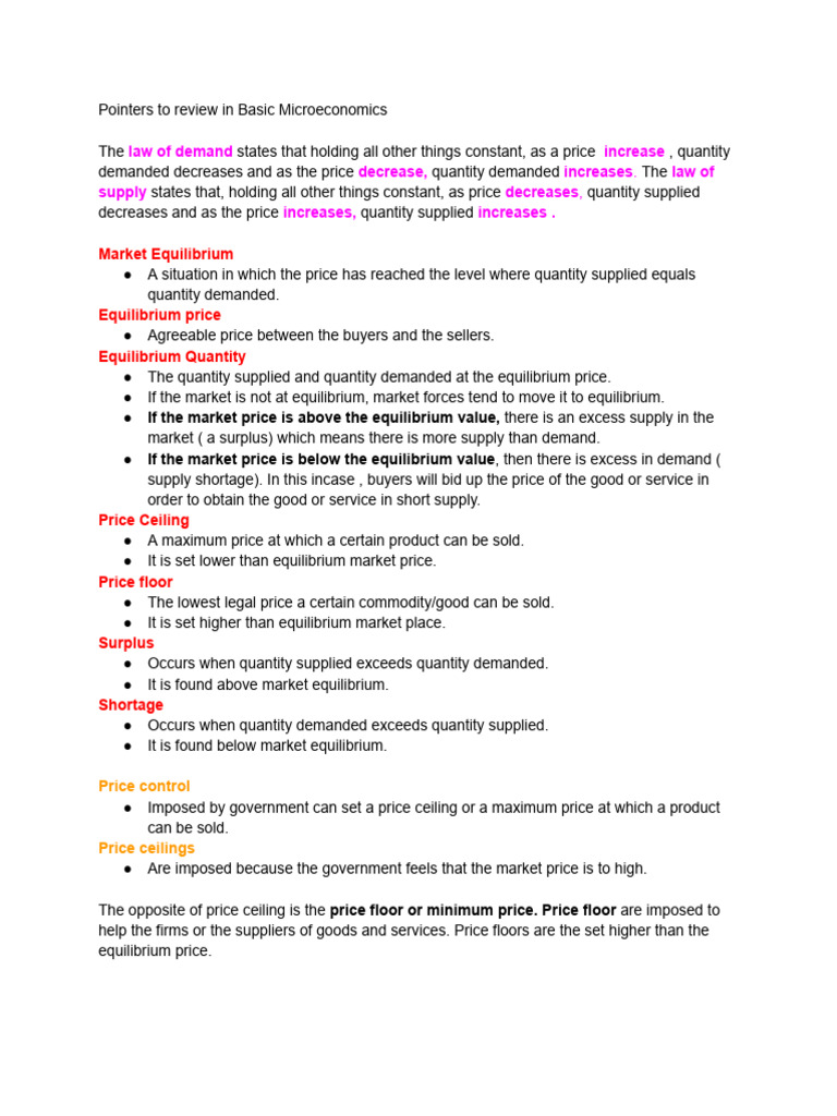 Reviewers in Basic Micro Economics | PDF | Elasticity (Economics) | Utility