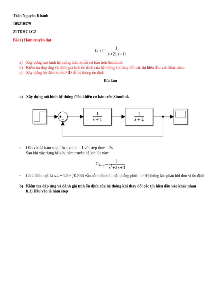 DIGITAL CONTROL EXERCISE | PDF