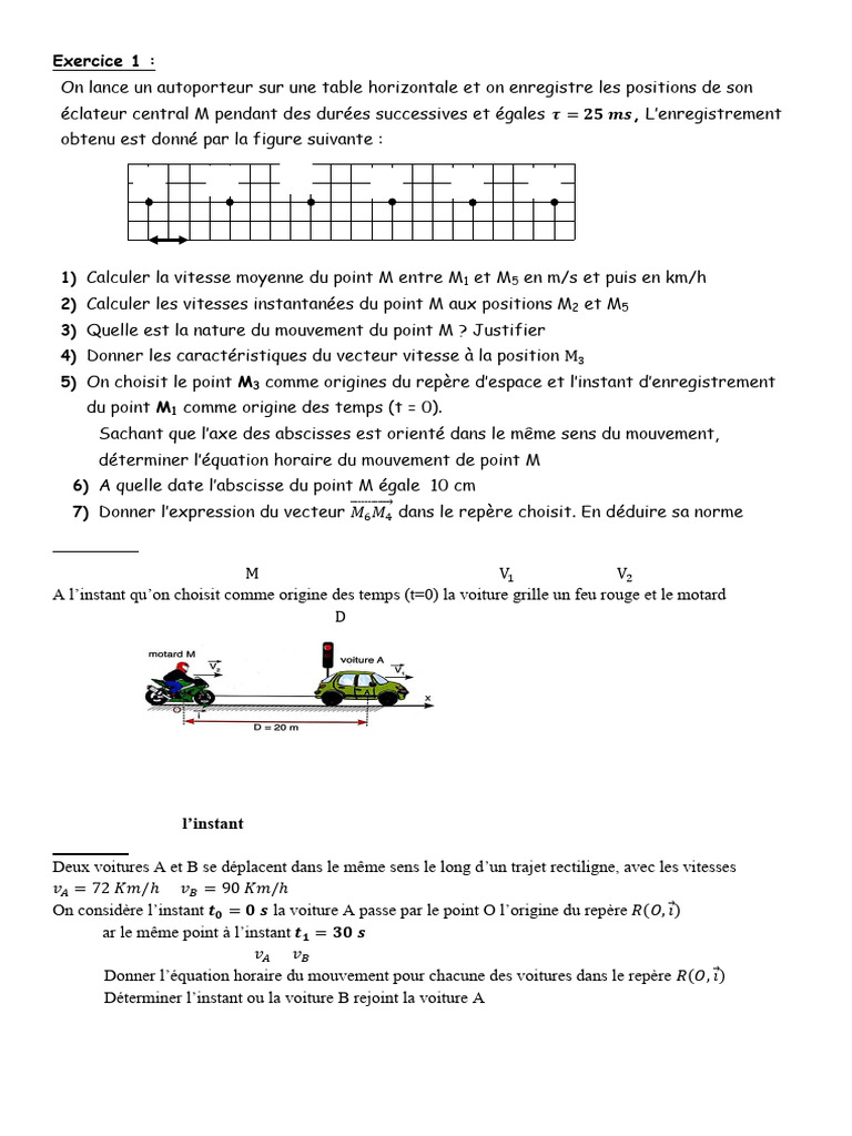 Exercice Haute 2 | PDF | Friction | Poids