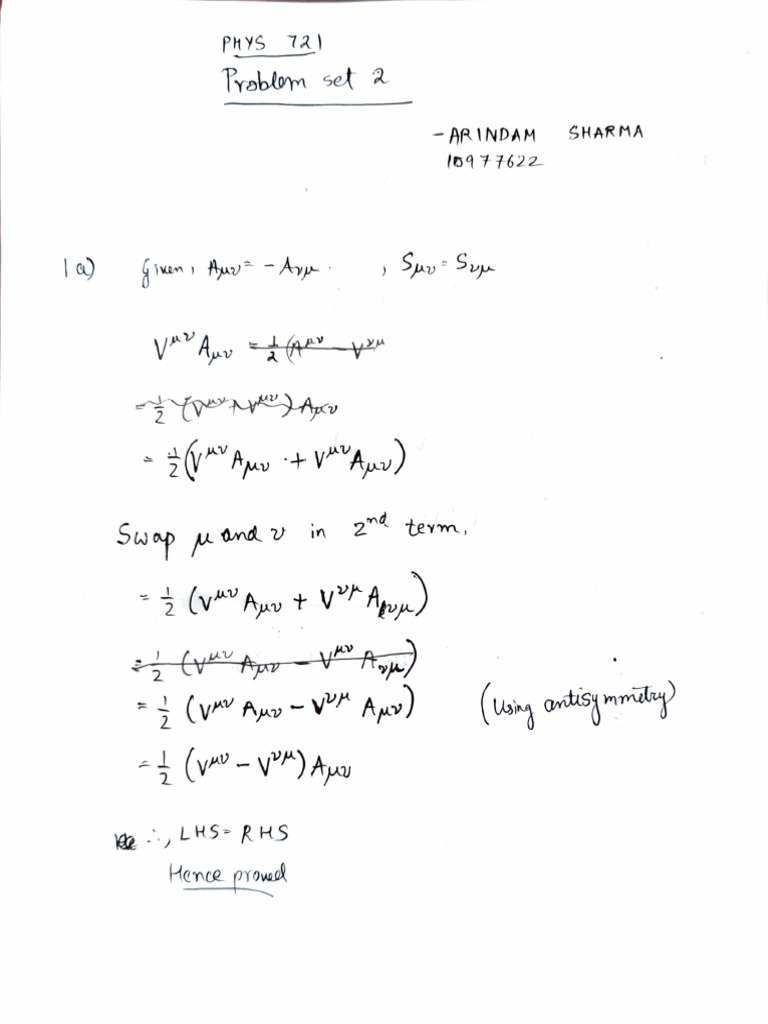 EM1 Phys721 HW2 | PDF