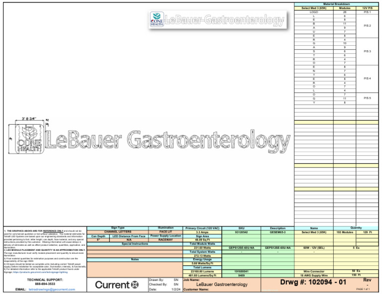 LeBauer Gastroenterology - 28 - Cone Health - 4'-0 (GESEM65-3) - 102094 ...