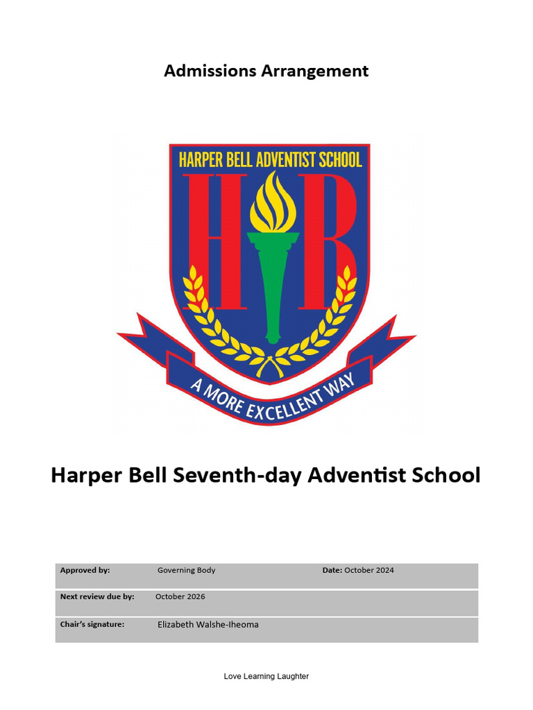 Harper Bell Admissions Arrangements Policy 2024 | PDF | Parent ...