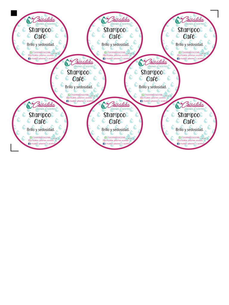 Crisalida Shampoo Cafe | PDF