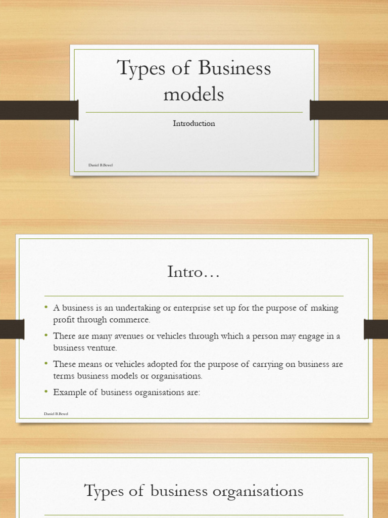 Topic 2-Types of Business Models | PDF | Partnership | Liquidation