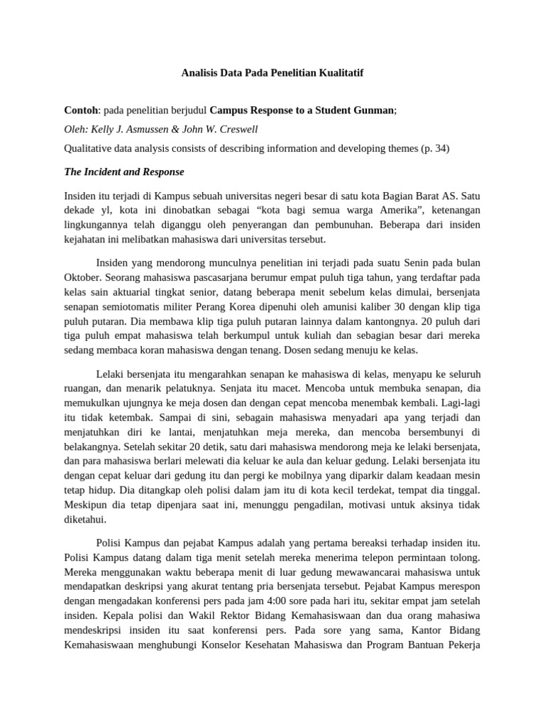 Analisis Data Pada Penelitian Kualitatif | PDF