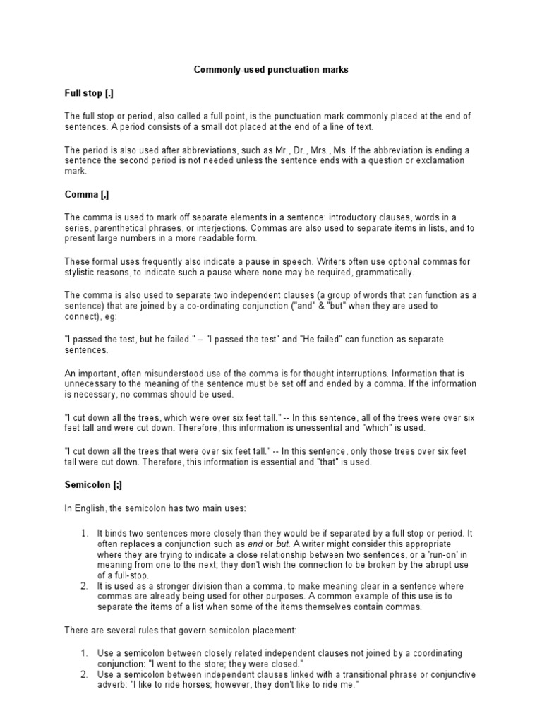 Punctuation Marks | PDF | Bracket | Ellipsis