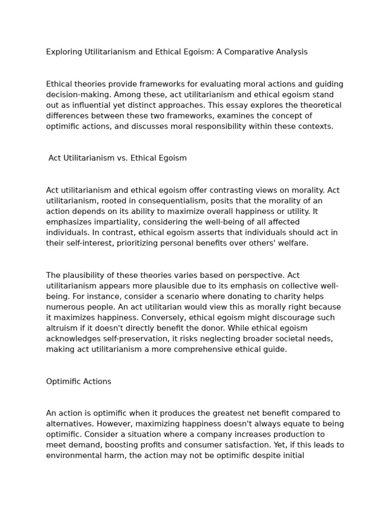A8 Consequentialism | PDF | Utilitarianism | Social Psychology