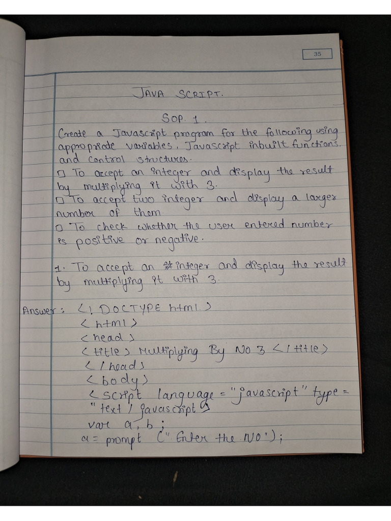 Information Technology Java Script .Sop1,2,3,4 | PDF