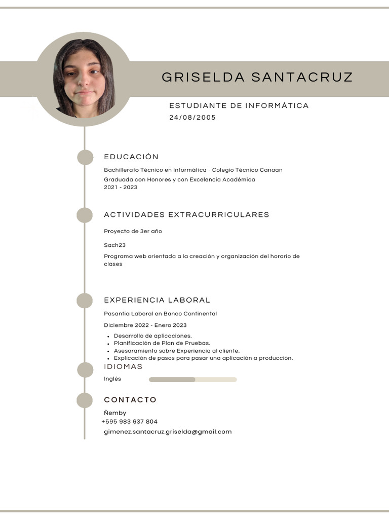 Currículum Griselda Santacruz | PDF