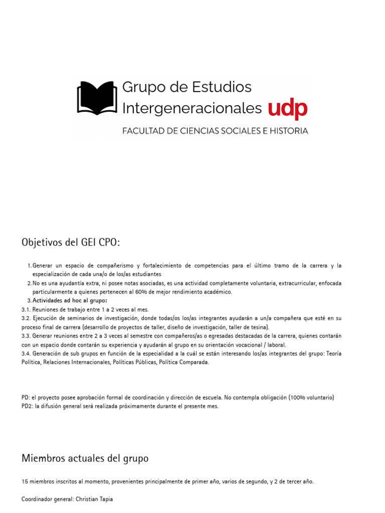 Presentación GEI | PDF