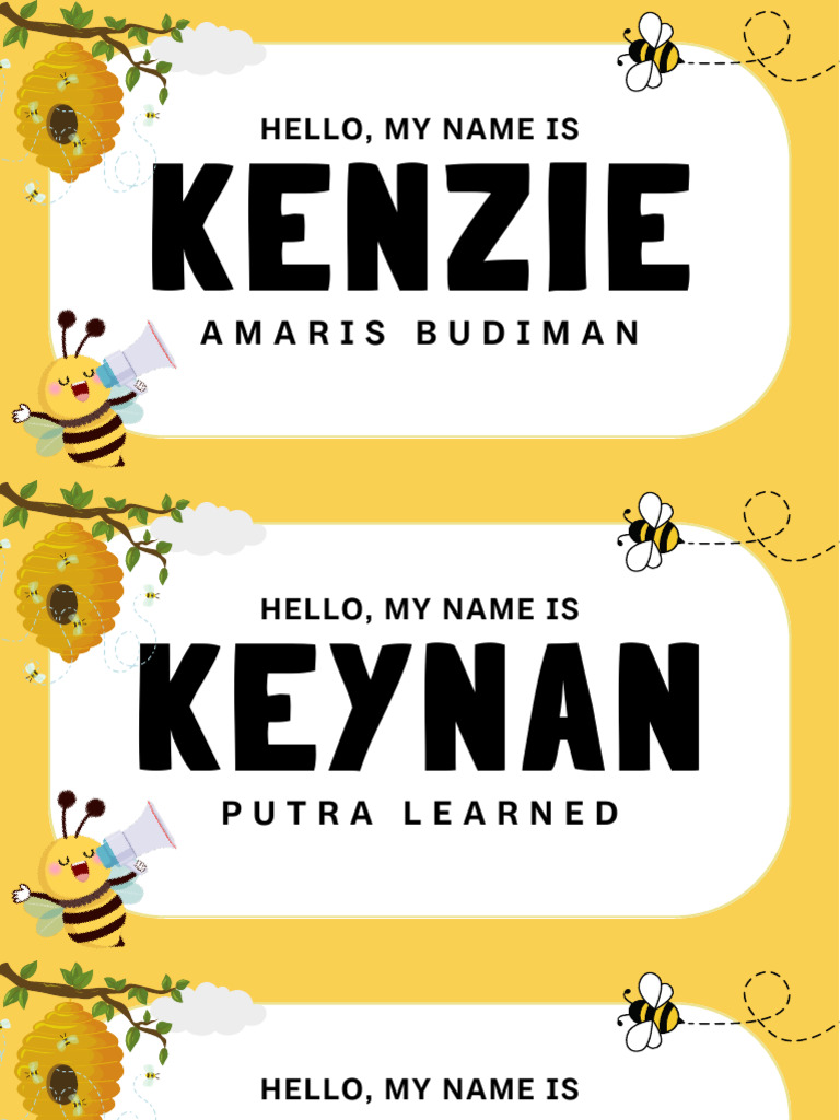 Nametag Finalist Spelling Bee | PDF