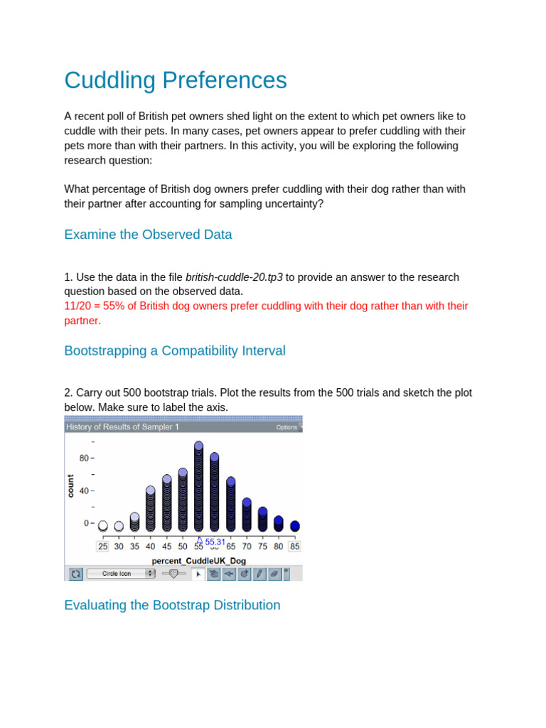 Cuddling Preferences | PDF | Bootstrapping (Statistics) | Sample Size ...