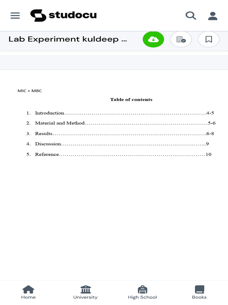 Lab Experiment Kuldeep 26 - MIC + MBC Lab Experiment 2 MIC + MBC For Staphylococcus Aureus ...