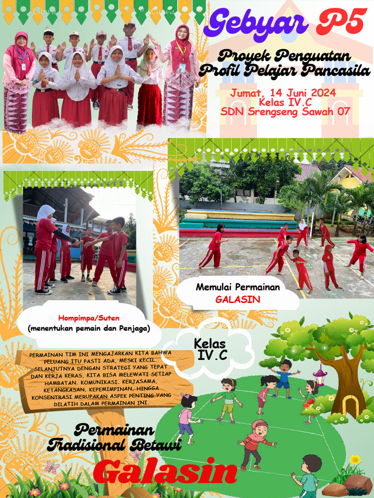 Permainan Tradisional Betawi GALASIN FIL | PDF