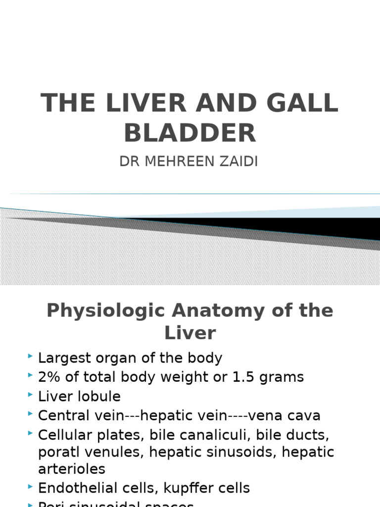 Liver and Gall Bladder Functions | PDF | Liver | Bile