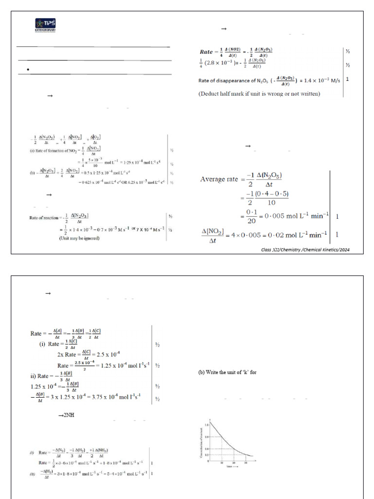 Chemistry Kinetics for Class XII | PDF | Reaction Rate | Chemical Kinetics