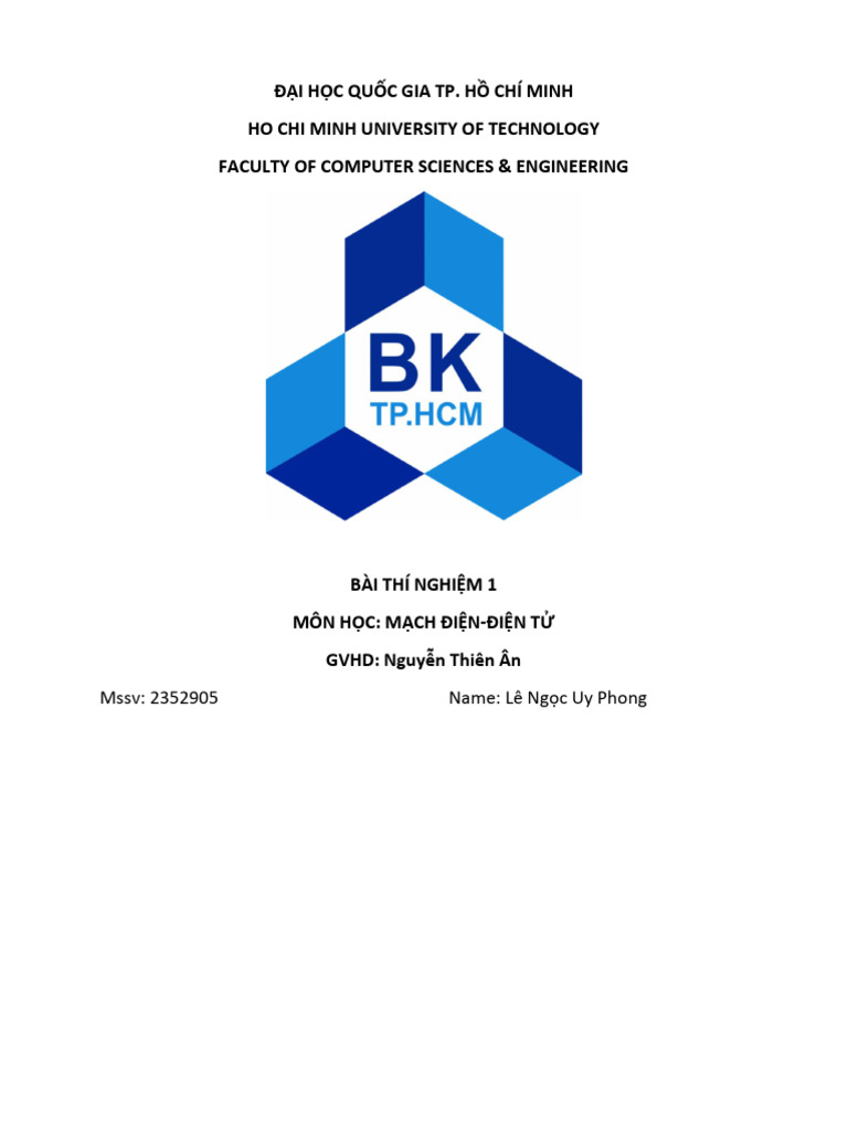 CO2038_Lab1_CC03_2352905 | PDF | Resistor | Electrical Network