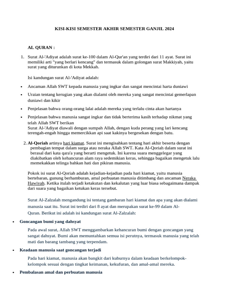 kisi kisi sas 2024 | PDF