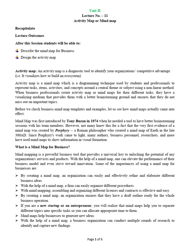 Business Mind Mapping Guide | PDF | Cognition | Cognitive Science