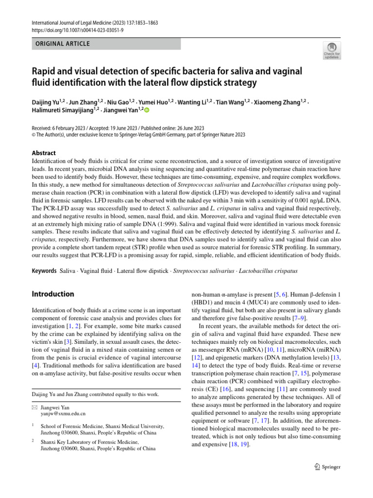 Rapid and visual detection of | PDF | Polymerase Chain Reaction ...