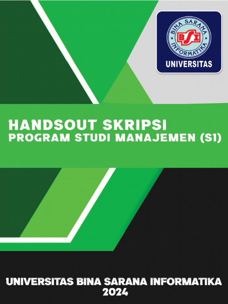 Handouts Skripsi Prodi Manajemen Periode I Tahun 2024 | PDF