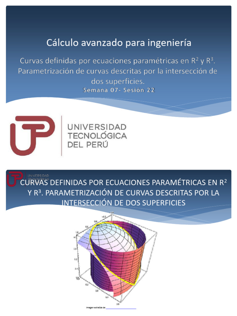 P - Sem7 - Ses25 - Curvas Definidas Por Ecuaciones Paramétricas | PDF