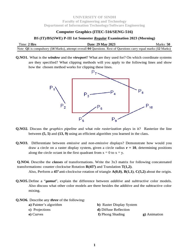 ITEC516 Theory CG FirstSemRegular 2023 Final (A4) | PDF